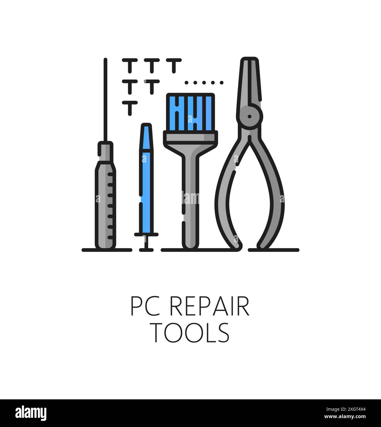 PC repair software tools thin color icon or symbol. Web network ...