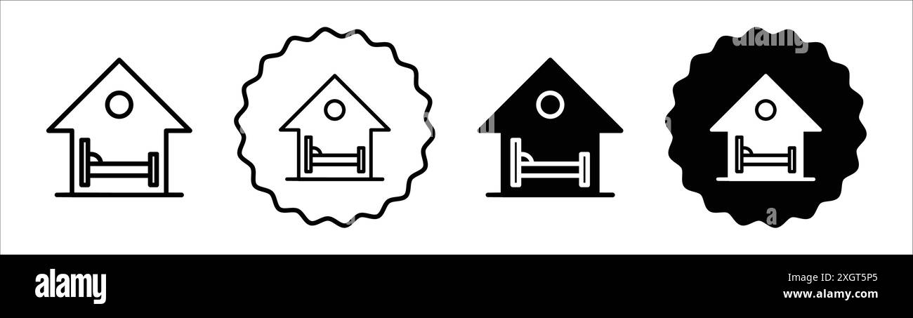 White bed breakfast hotel Stock Vector Images - Alamy