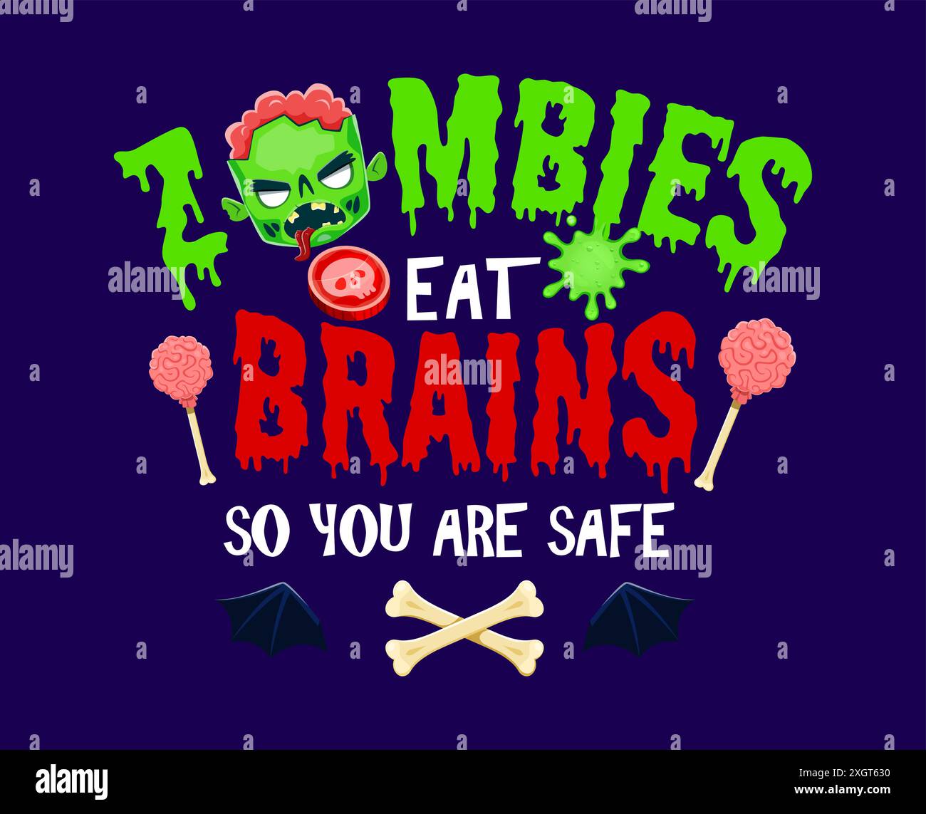 Zombie eating brain Stock Vector Images - Alamy