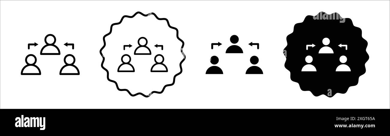 Approach icon logo sign vector outline in black and white color Stock ...