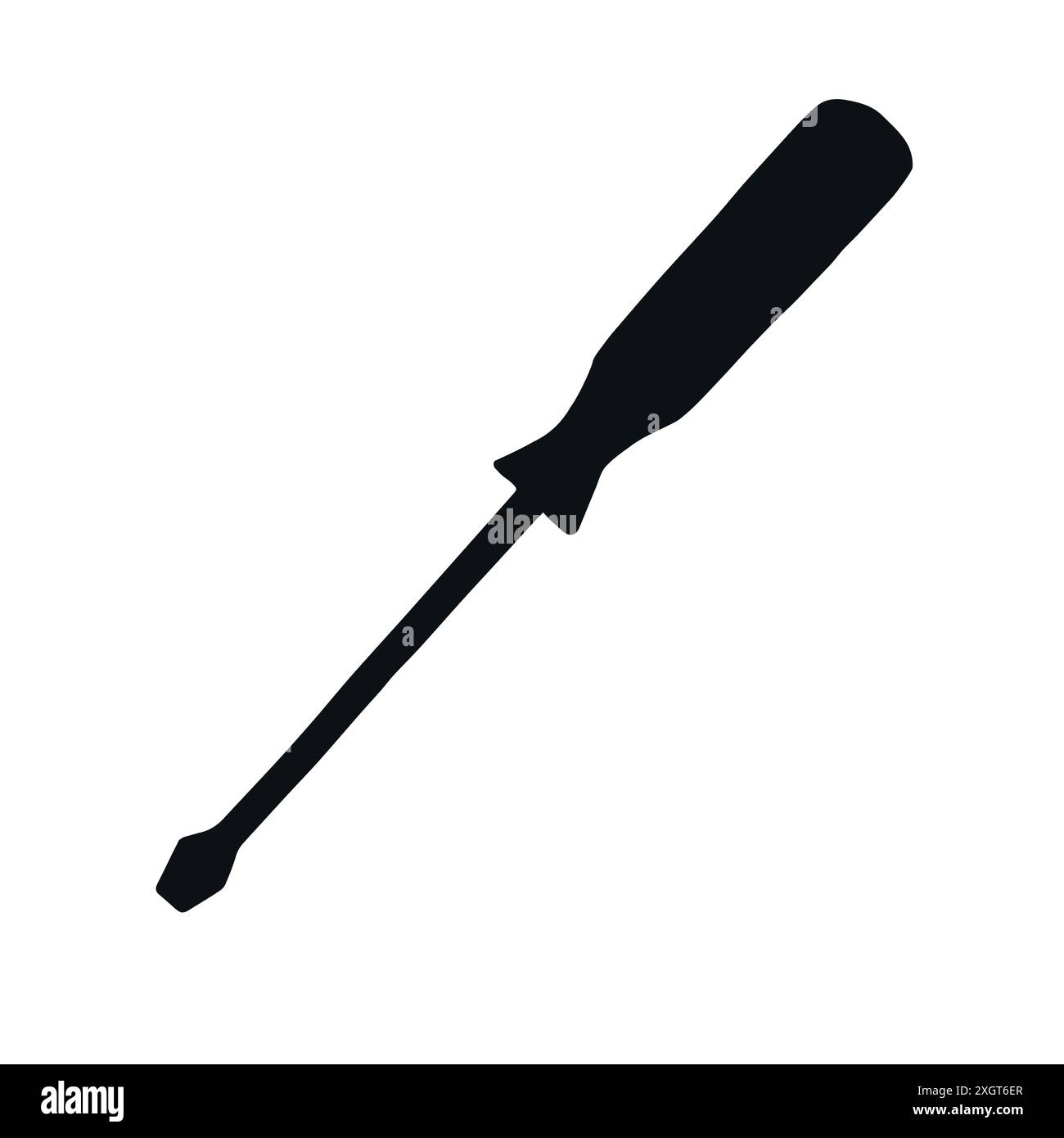 Vector hand drawn doodle sketch screwdriver silhouette isolated on ...