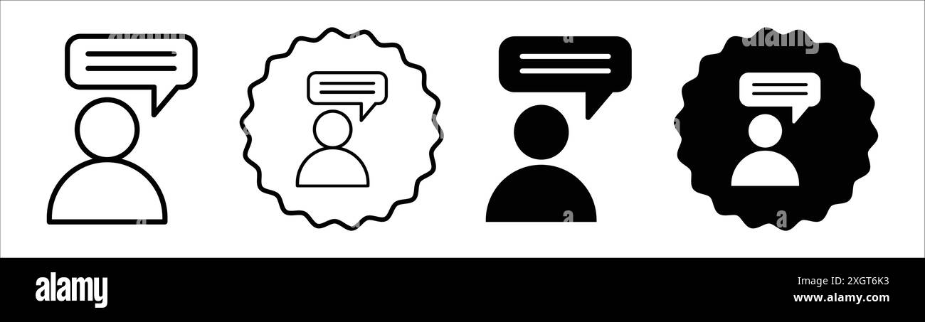 Consulting Icon logo sign vector outline in black and white color Stock ...