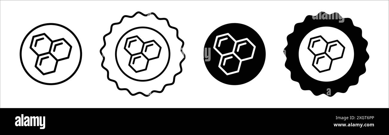 Collagen icon logo sign vector outline in black and white color Stock ...