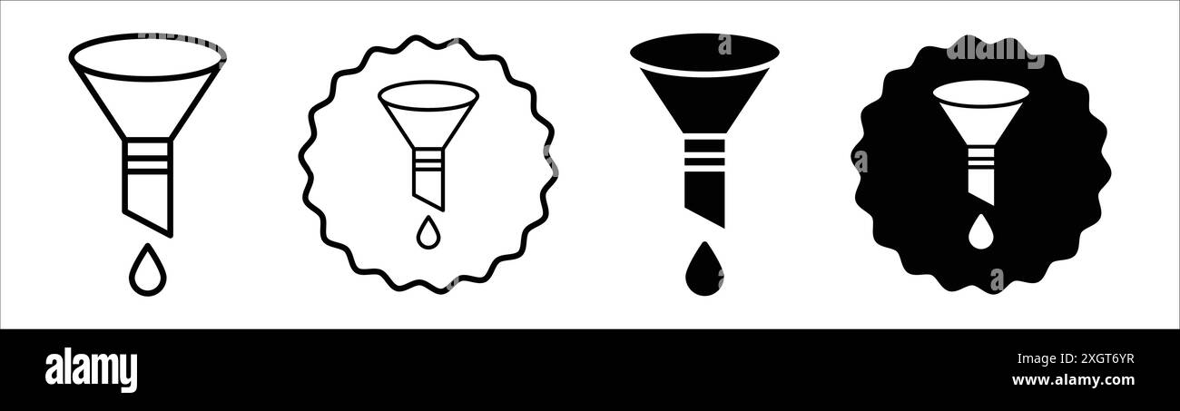 Extraction icon logo sign vector outline in black and white color Stock ...