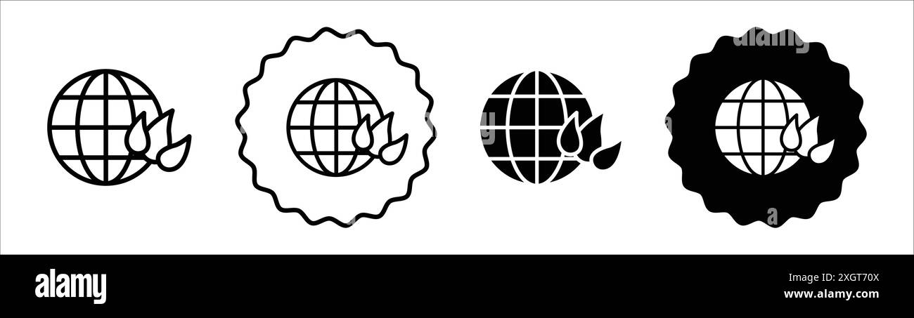 Environment icon logo sign vector outline in black and white color ...