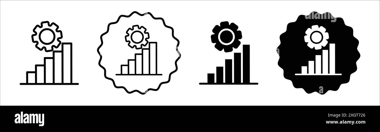 Effort icon logo sign vector outline in black and white color Stock ...