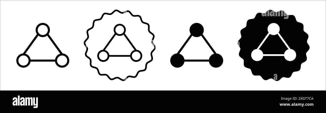 Dependency icon logo sign vector outline in black and white color Stock ...