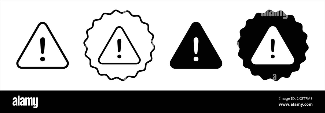 Disclaimer icon logo sign vector outline in black and white color Stock ...