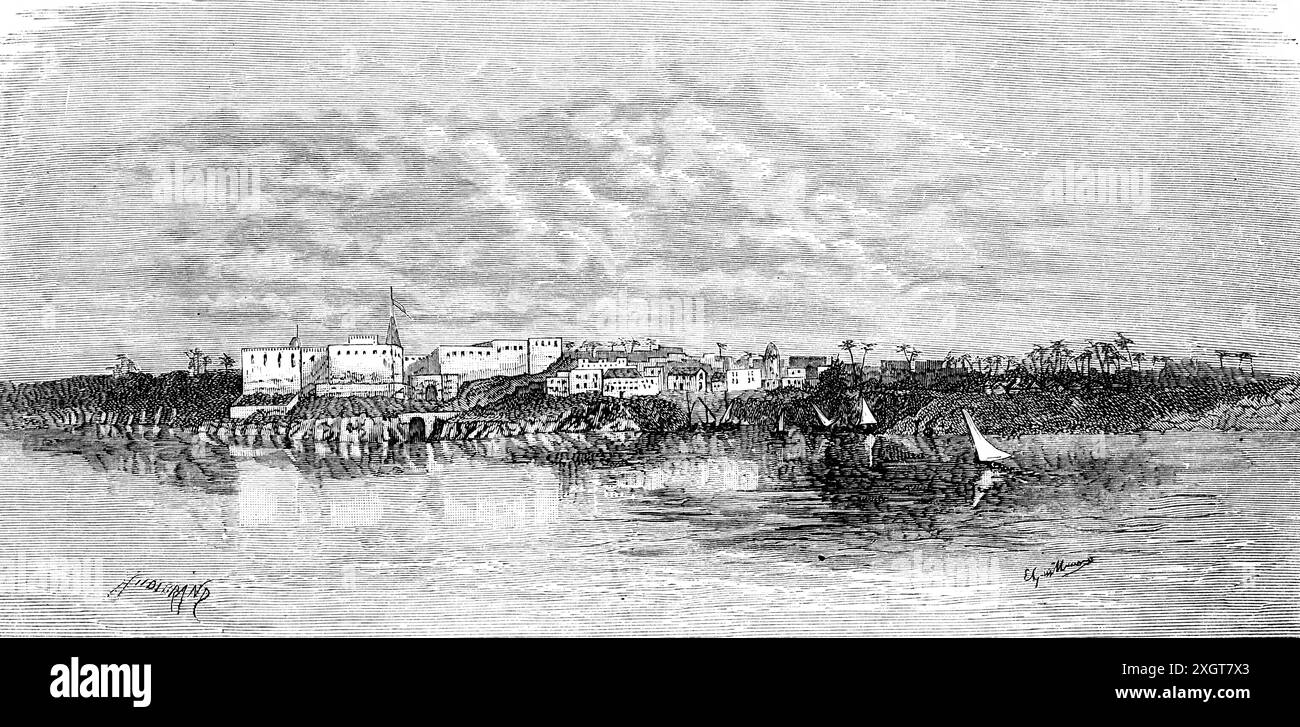 Mombasa City in Mombasa Island, former capital of British East Africa ...