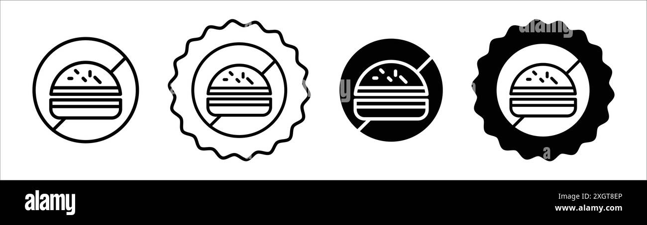 Burger ban icon hi-res stock photography and images - Alamy