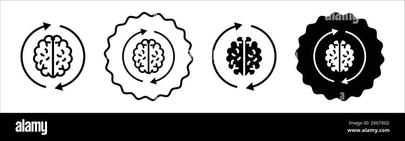 Inspiring Change icon logo sign vector outline in black and white color ...