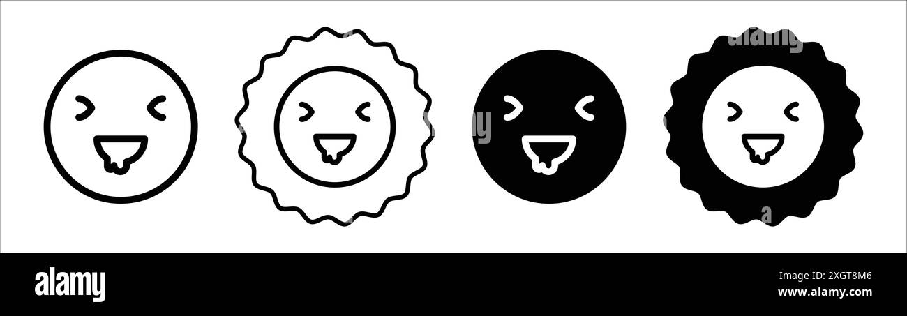 Hungry icon logo sign vector outline in black and white color Stock ...