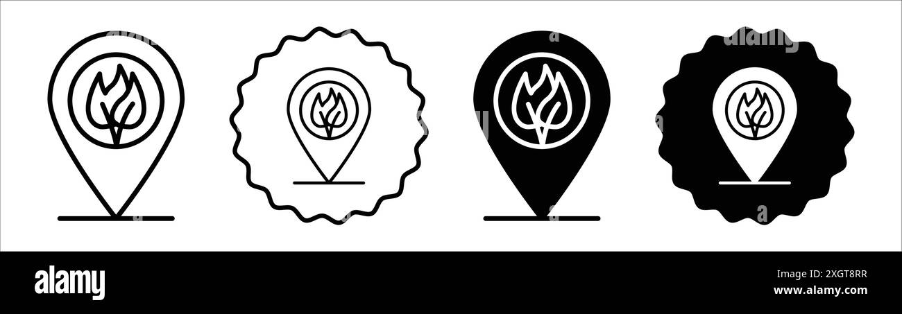 Locally grown icon logo sign vector outline in black and white color ...