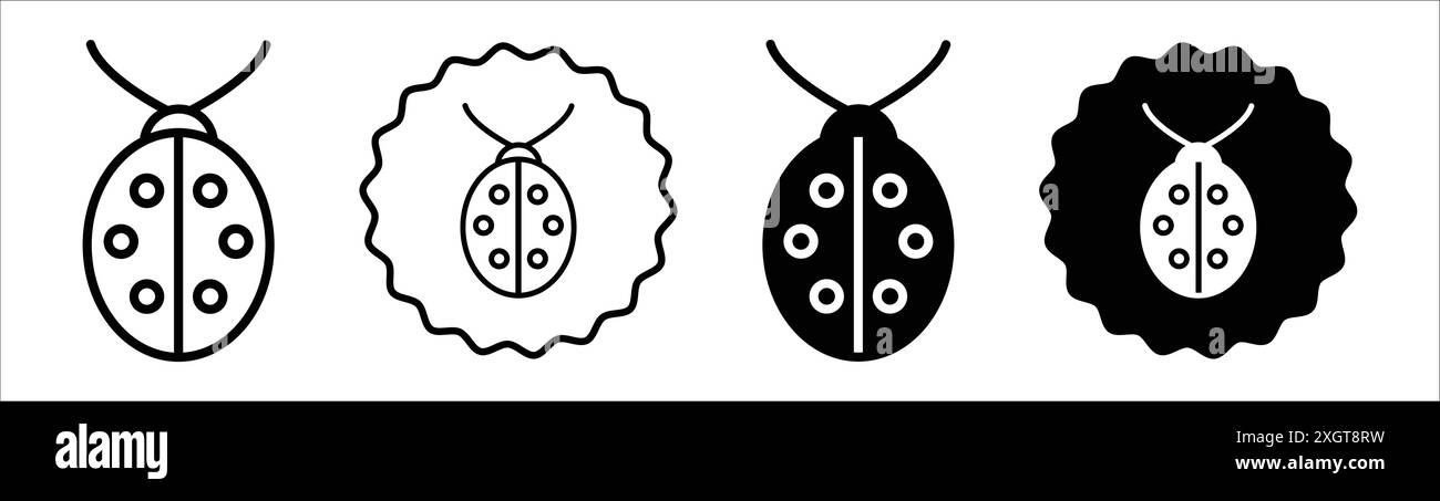 Cartoon ladybug logo Black and White Stock Photos & Images - Alamy