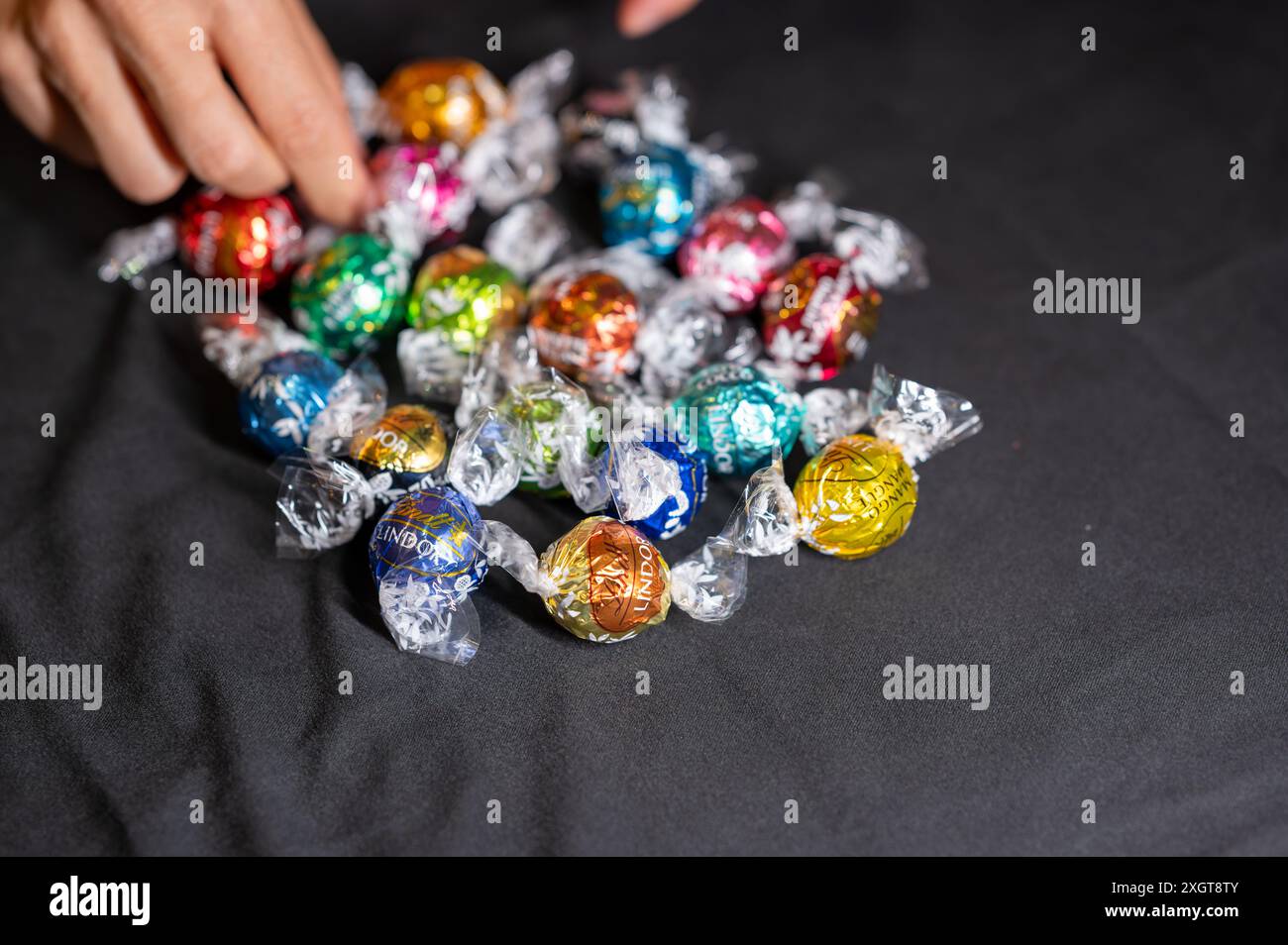 Vienna, Austria August 20, 2022. Beautiful image with group of Lindt ...