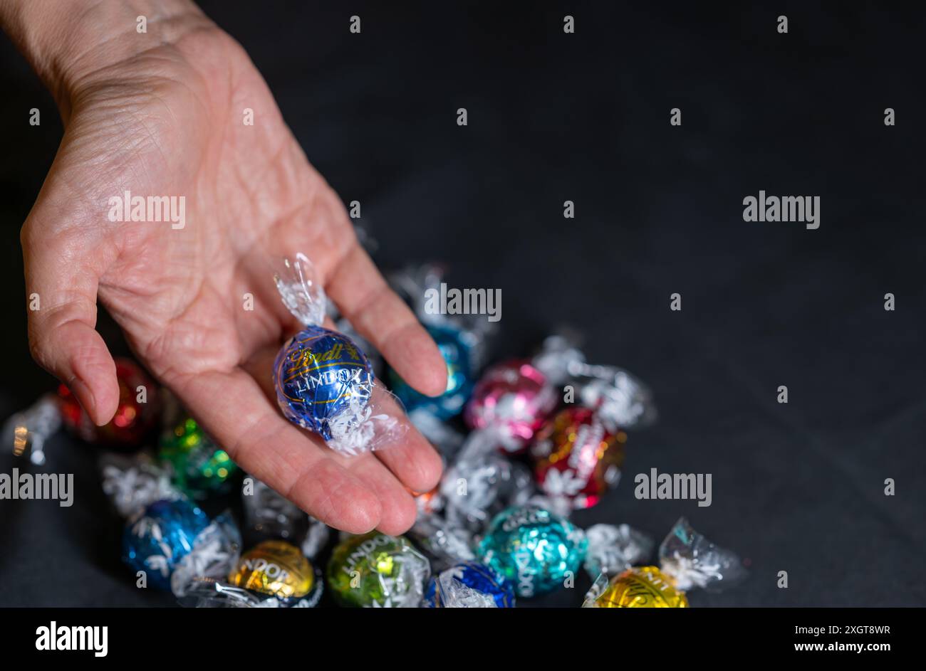 Vienna, Austria August 20, 2022. Beautiful image with group of Lindt ...
