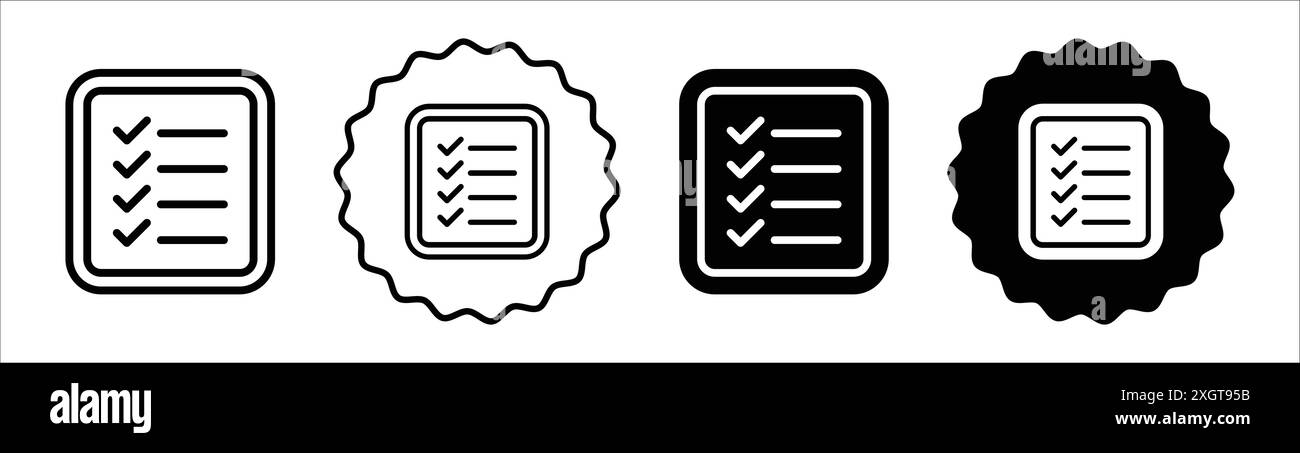 Table of contents icon logo sign vector outline in black and white ...