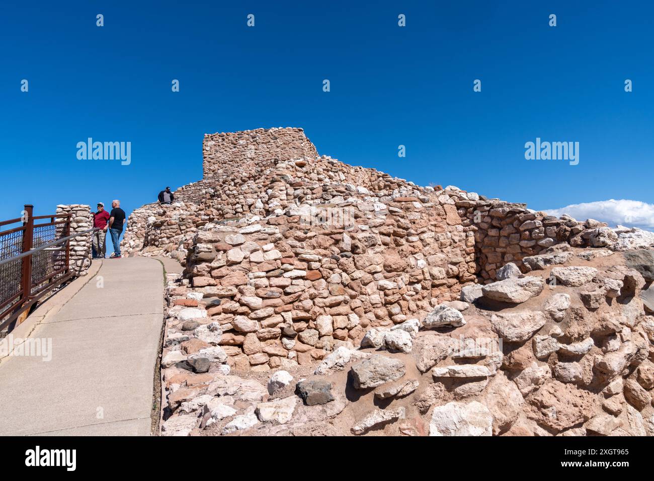 Verde Valley, Arizona - March 9, 2024: People explore the ruins of ...