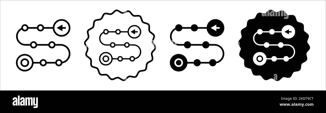 project development road mapping icon logo sign vector outline in black ...