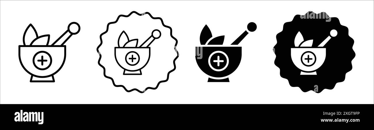 Pharmacy icon logo sign vector outline in black and white color Stock ...