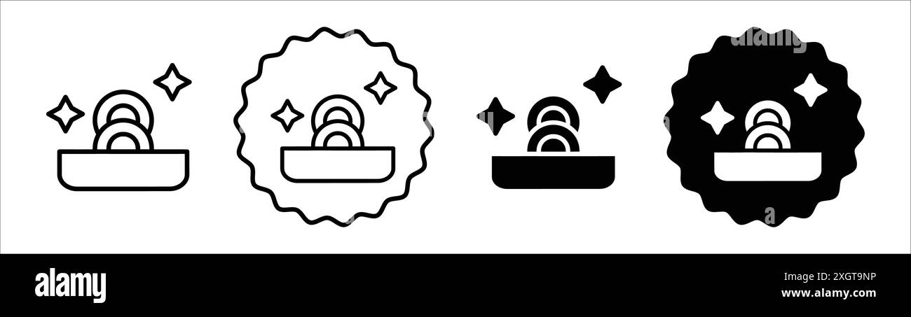 Kitchen sink hand washing sign Black and White Stock Photos & Images ...