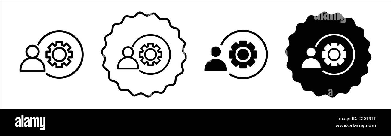 Resource icon logo sign vector outline in black and white color Stock ...