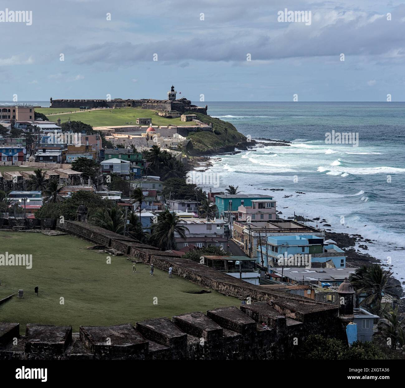 view of el morro form in old san juan puerto rico (coastal landmark ...