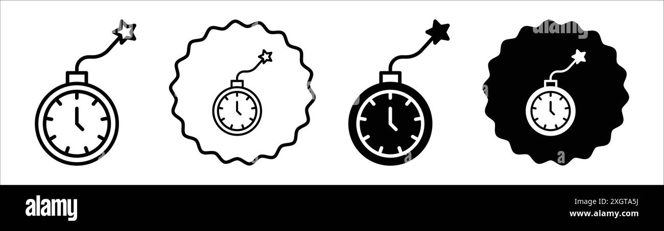 Bomb alarm icon outline Stock Vector Images - Alamy