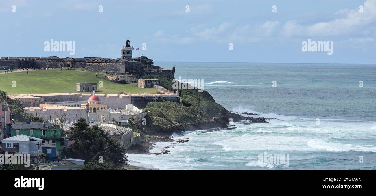 view of el morro form in old san juan puerto rico (coastal landmark ...