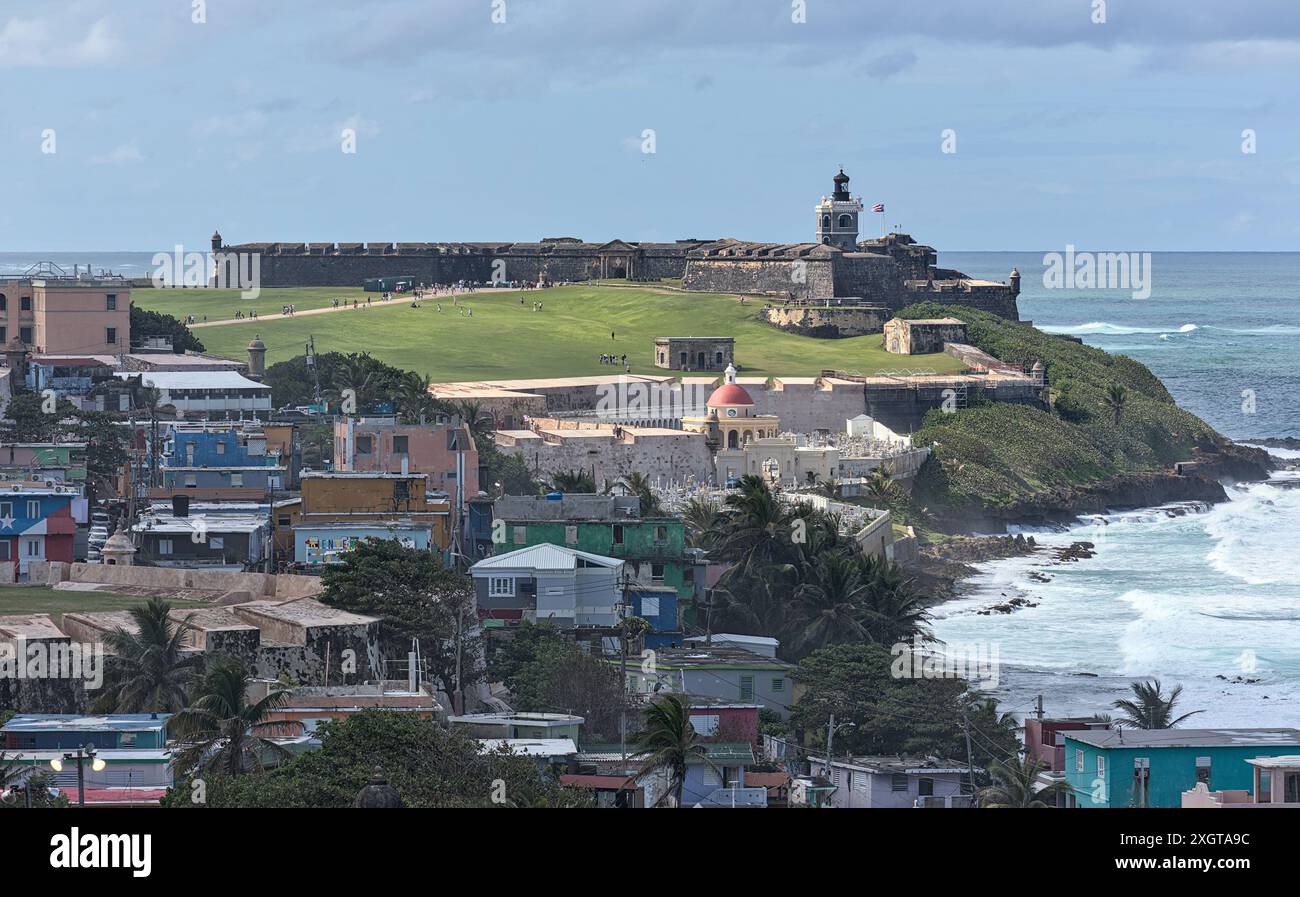 view of el morro form in old san juan puerto rico (coastal landmark ...