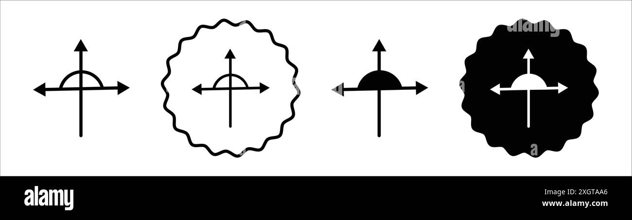 Tangent icon logo sign vector outline in black and white color Stock ...