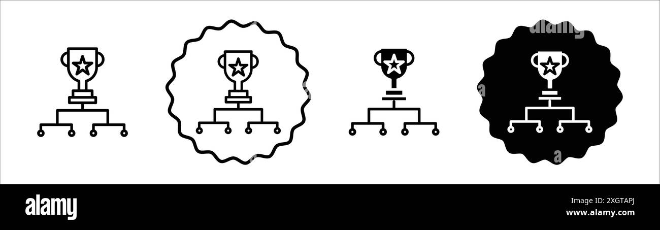 Tournament icon logo sign vector outline in black and white color Stock ...