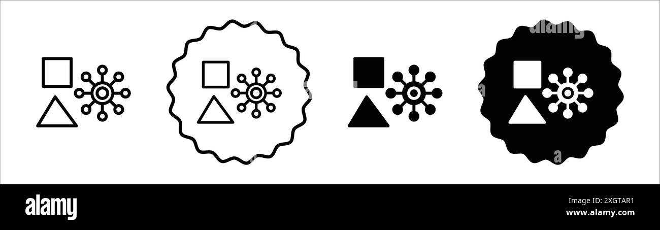 Variety icon logo sign vector outline in black and white color Stock ...