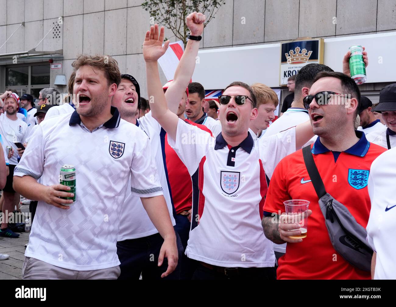 England fans in Dortmund ahead of the UEFA Euro 2024 semi-final match ...
