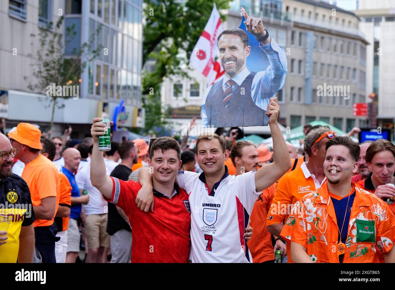 England fans in Dortmund ahead of the UEFA Euro 2024 semi-final match ...