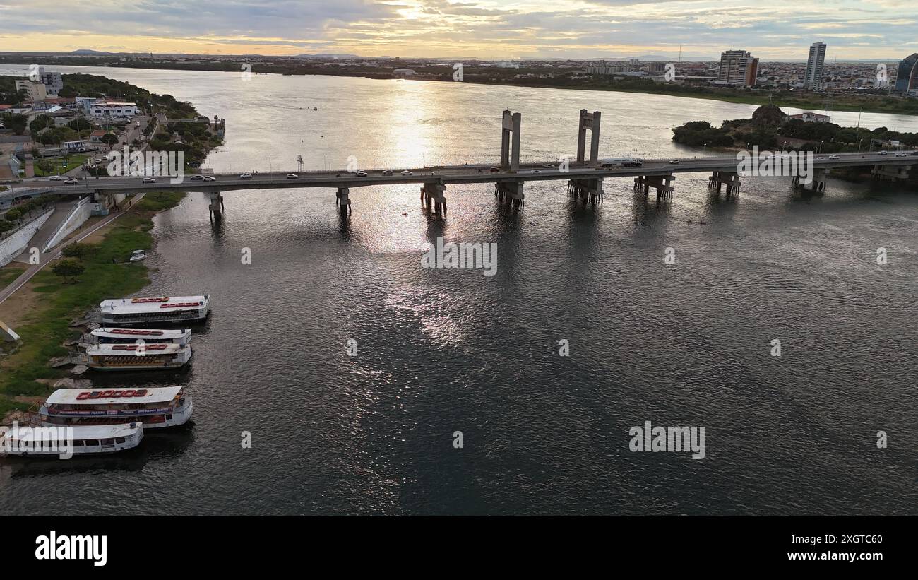 juazeiro, bahia, brazil - july 6, 2024: view of boats on the bank of ...