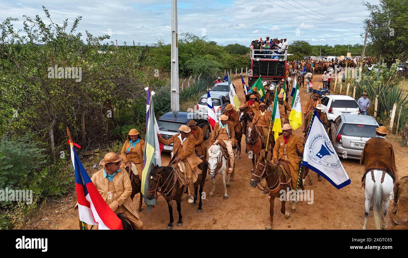 curaca, bahia, brazil - july 7, 2024: Northeastern cowboy takes part in ...