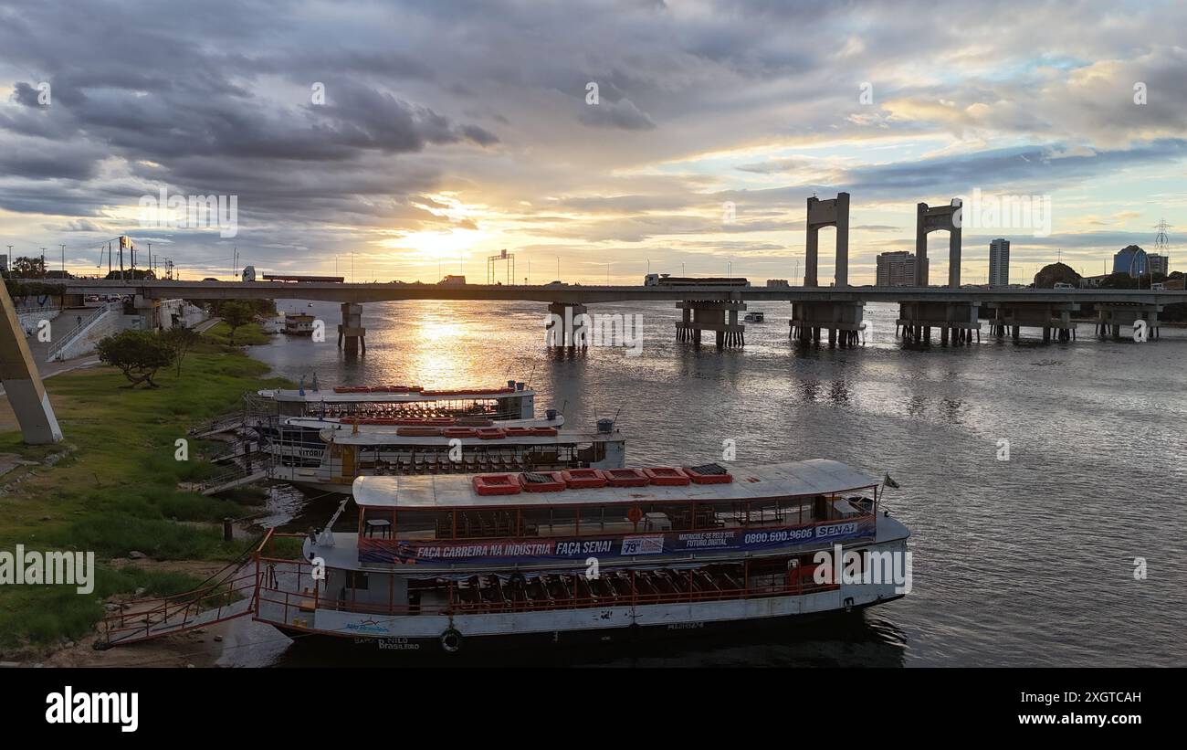 juazeiro, bahia, brazil - july 6, 2024: view of boats on the bank of ...