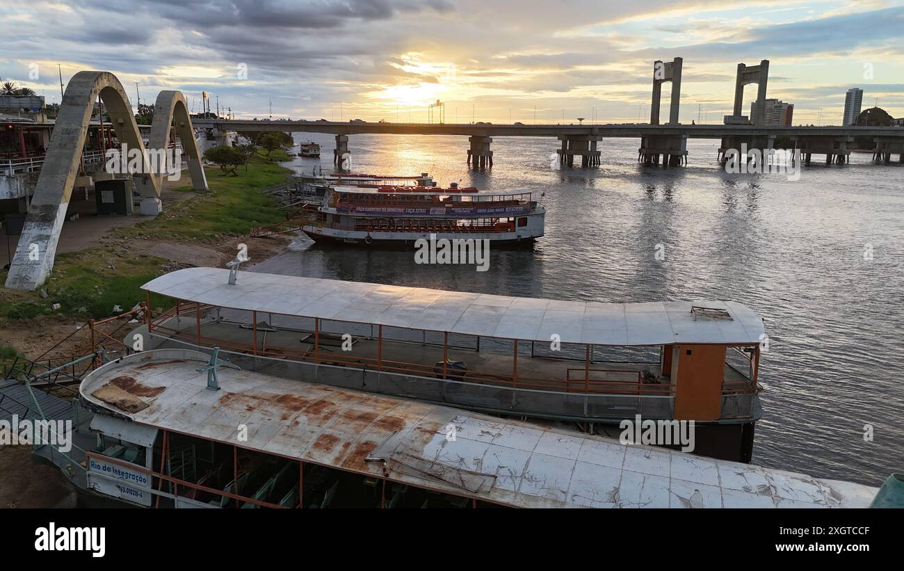 juazeiro, bahia, brazil - july 6, 2024: view of boats on the bank of ...