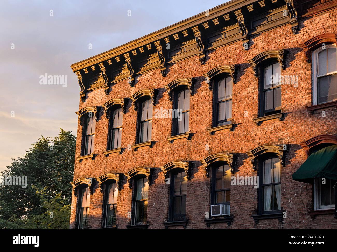 beautiful historic brick buildings in downtown hudson new york at ...