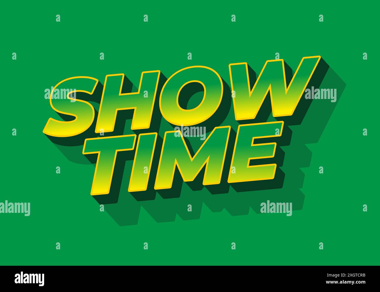 Show time. Text effect design in 3D style with good colors Stock Vector ...