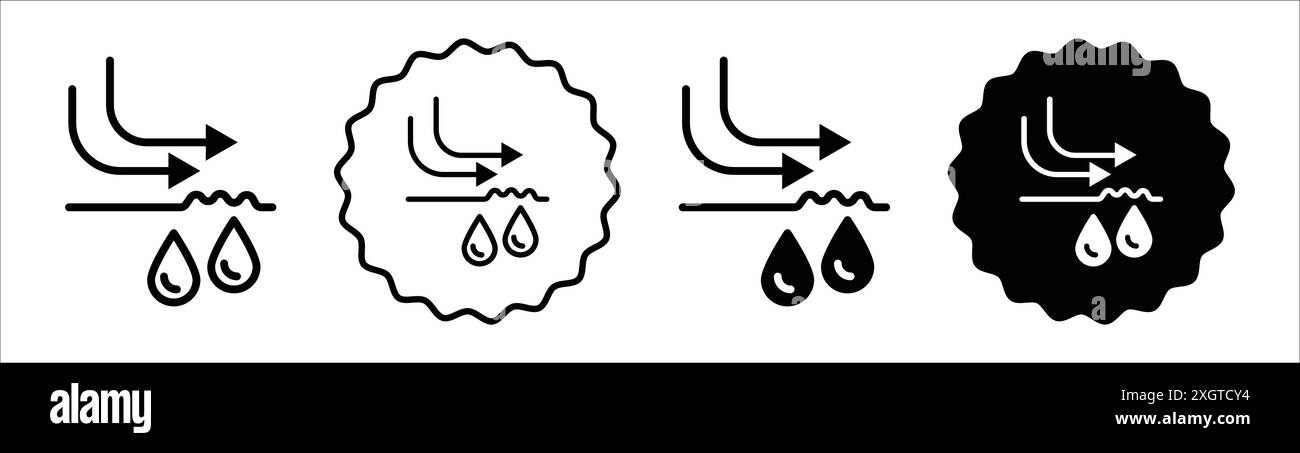 Wrinkle smoothing icon logo sign vector outline in black and white ...