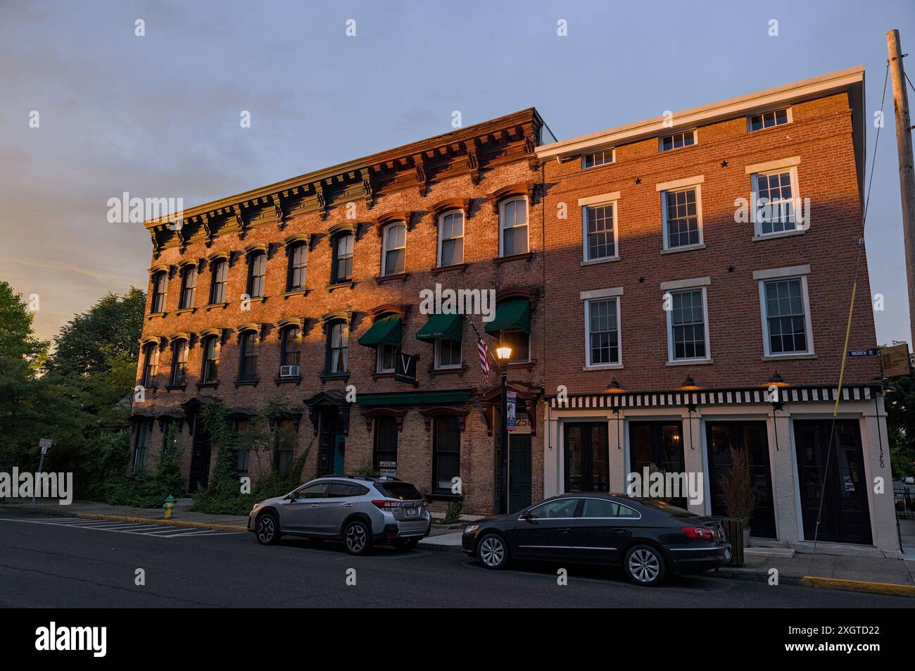 beautiful historic brick buildings in downtown hudson new york at ...