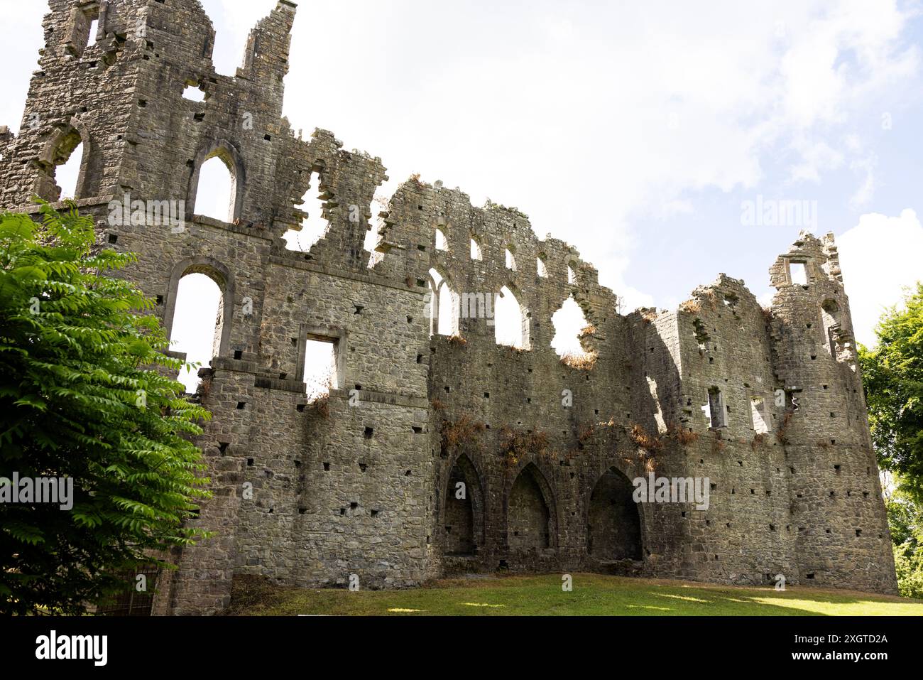 The Jealous Wall at Belvedere House in County Westmeath, Ireland. It is ...