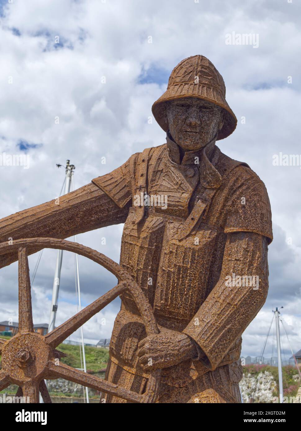 The Coxswain statue in Seaham Harbour Marina, County Durham, England ...