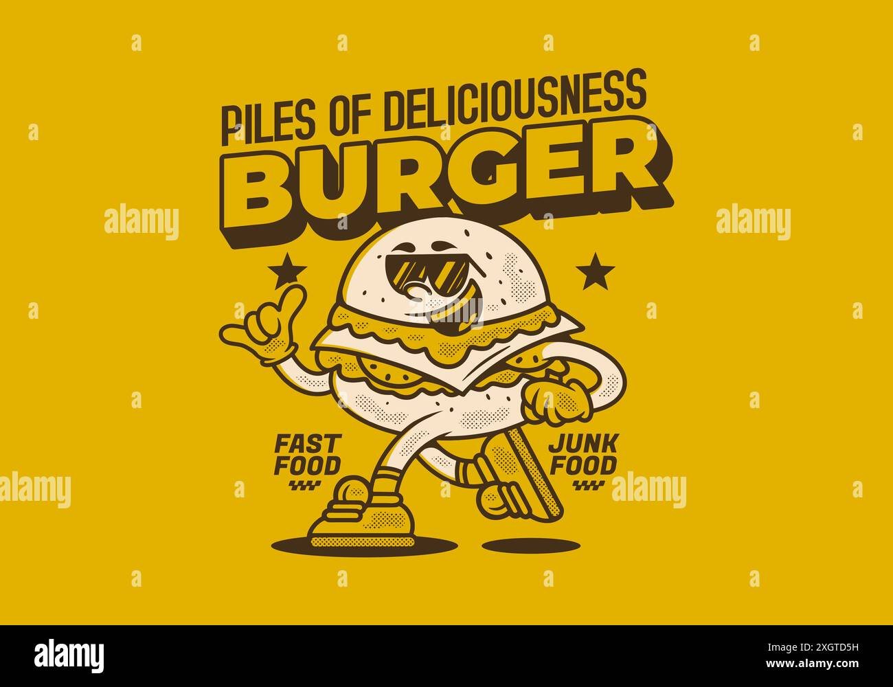 1970s burger Stock Vector Images - Alamy