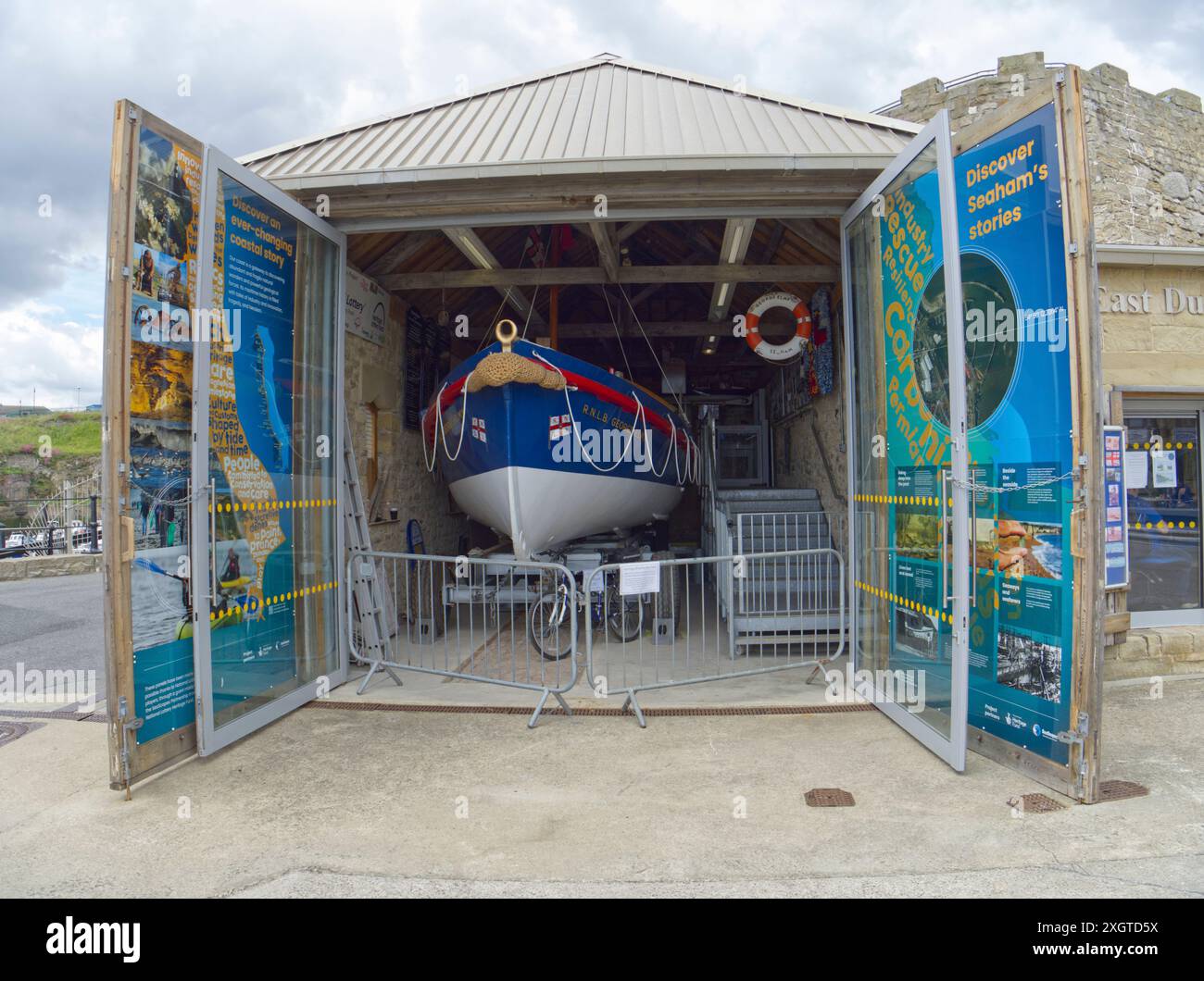 Seaham RNLB George Elmy historic lifeboat at the East Durham Heritage ...