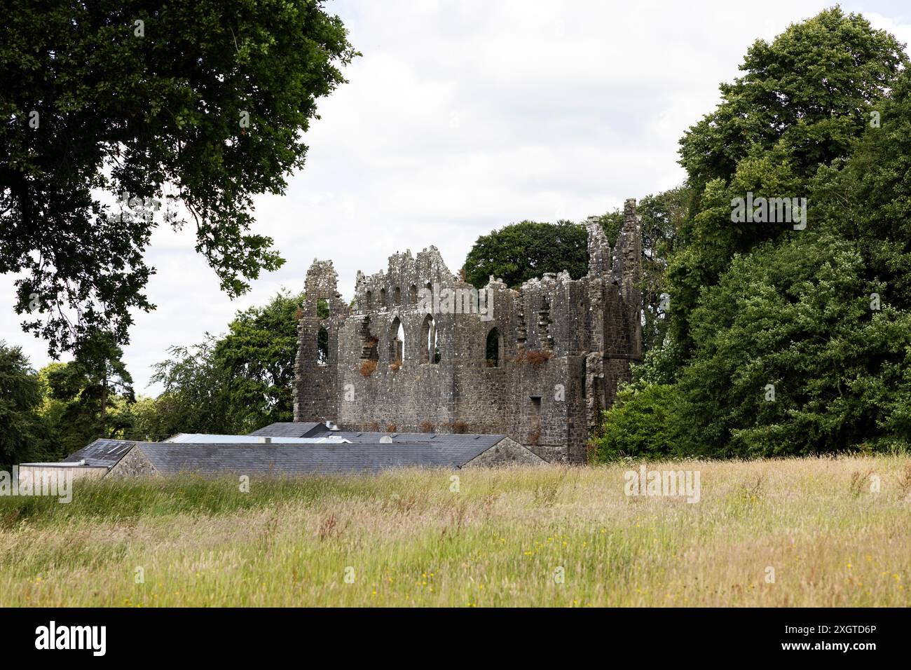 The Jealous Wall at Belvedere House in County Westmeath, Ireland. It is ...