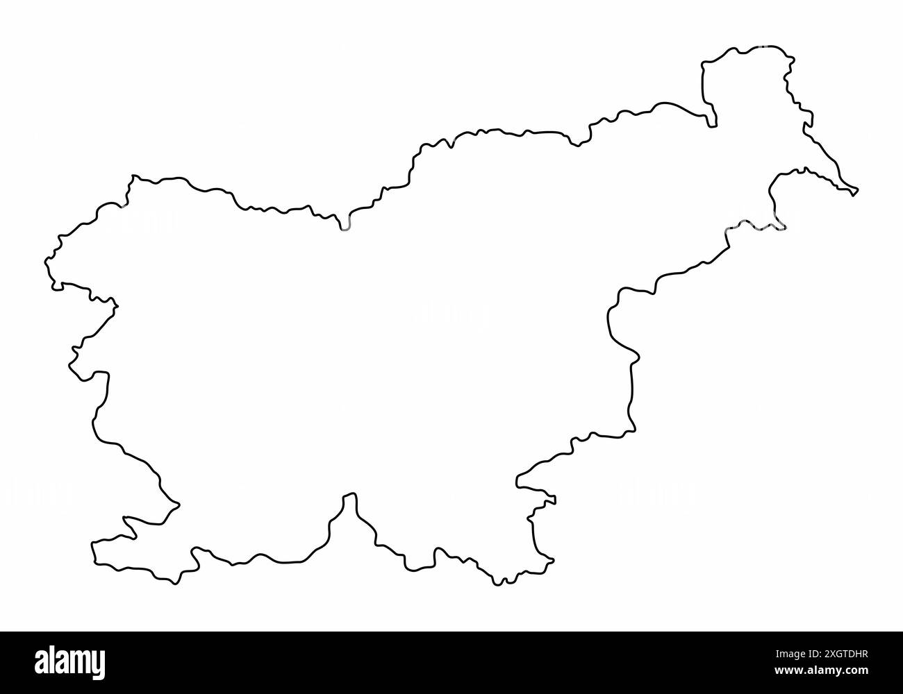 Border map slovenia borders Stock Vector Images - Alamy
