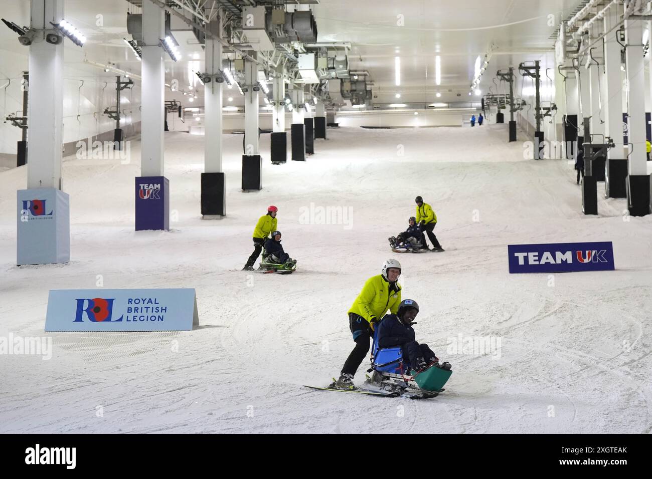 Team members during the launch at Snozone in Milton Keynes of the ...